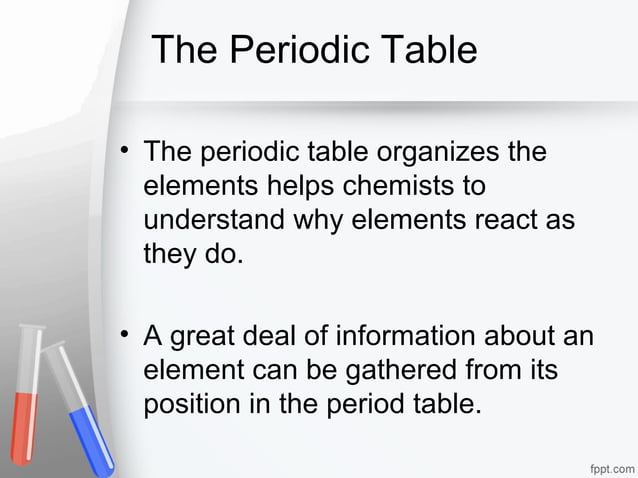 Elements and the periodic table | PPT