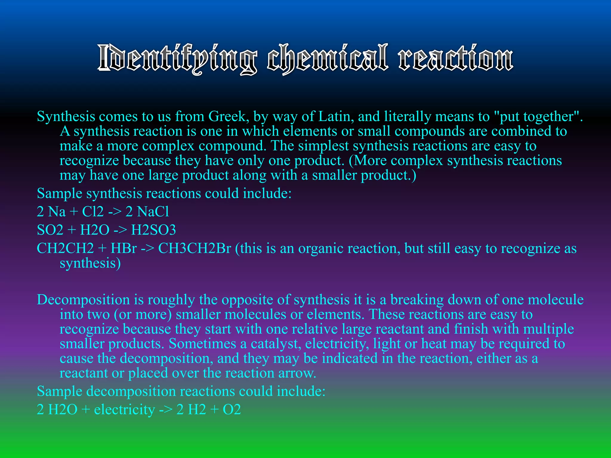 Chemical Reactions PP | PPTX