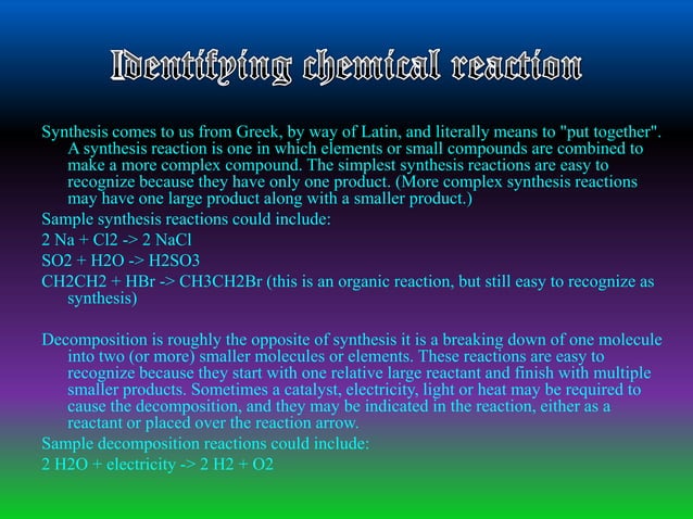 Chemical Reactions PP | PPTX