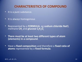 Elements compounds and mixtures | PPT