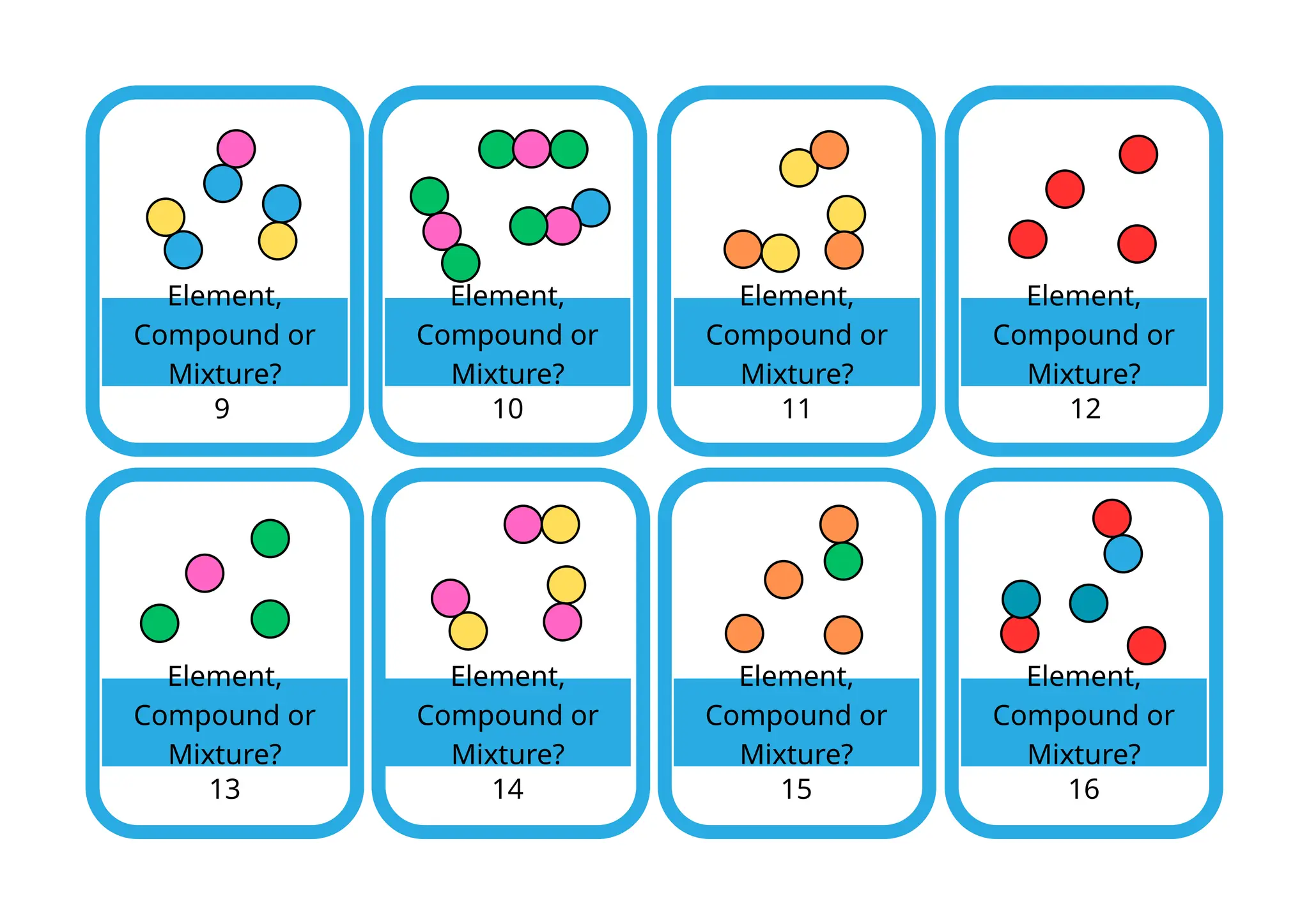 Elements Compounds and Mixtures Flashcards in a Colourful Style.pptx