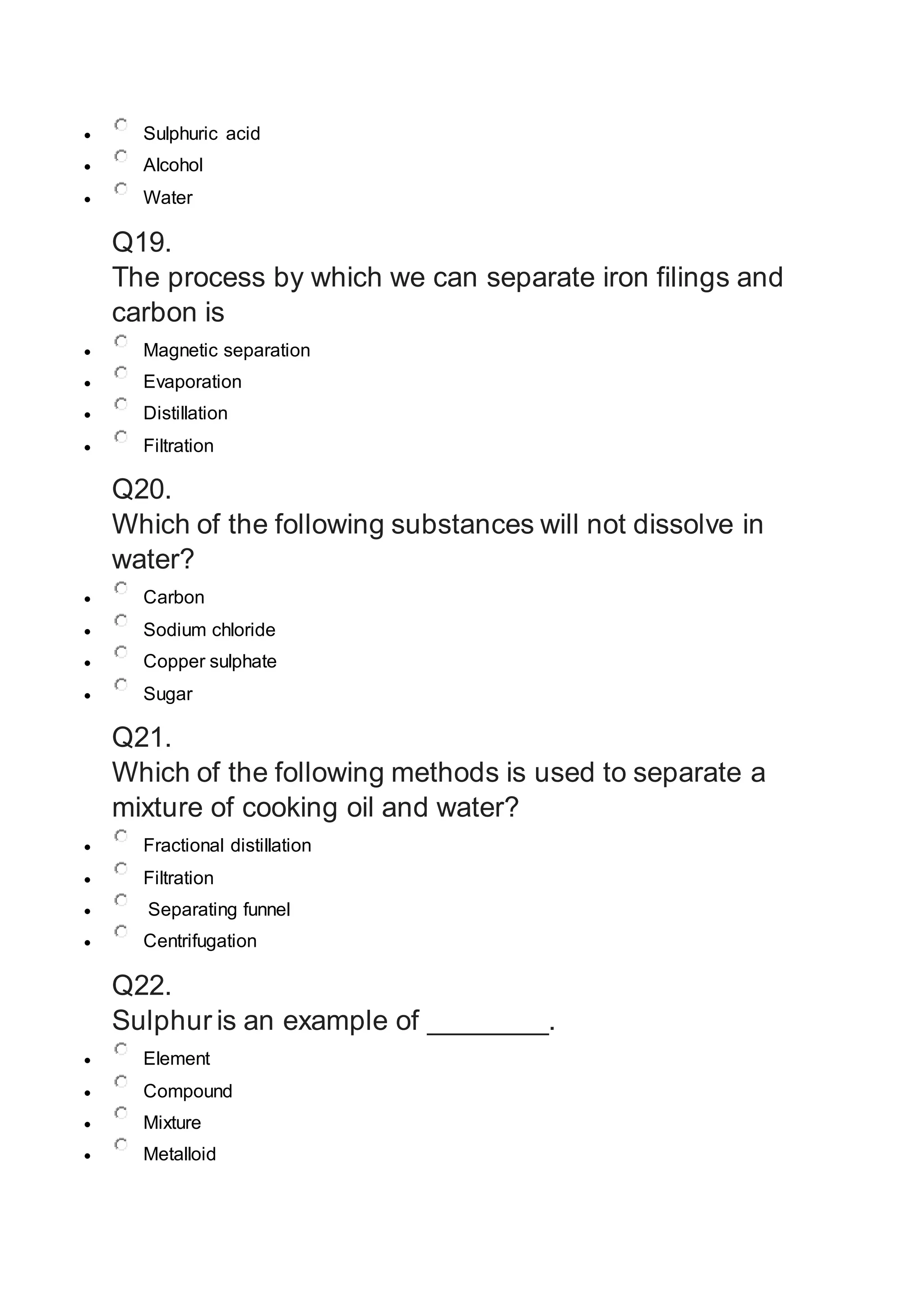 Elements compounds and mixtures mcq chapter 3 | DOCX