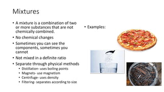 Elements compounds and mixtures notes | PPT