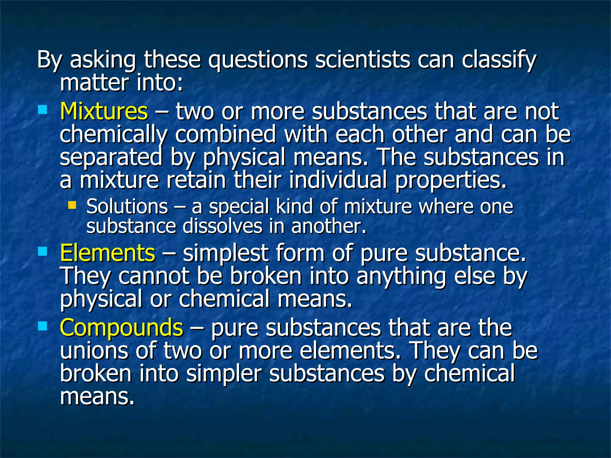 Elements, Compounds and Mixtures | PPT