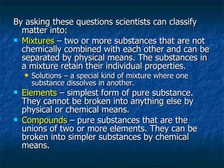 Elements, Compounds and Mixtures | PPT