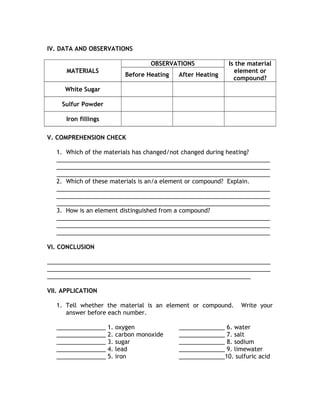 Elements & compounds the differences | DOC