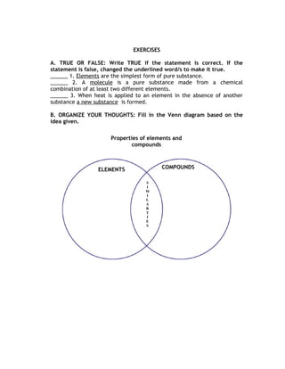 Elements & compounds the differences | DOC