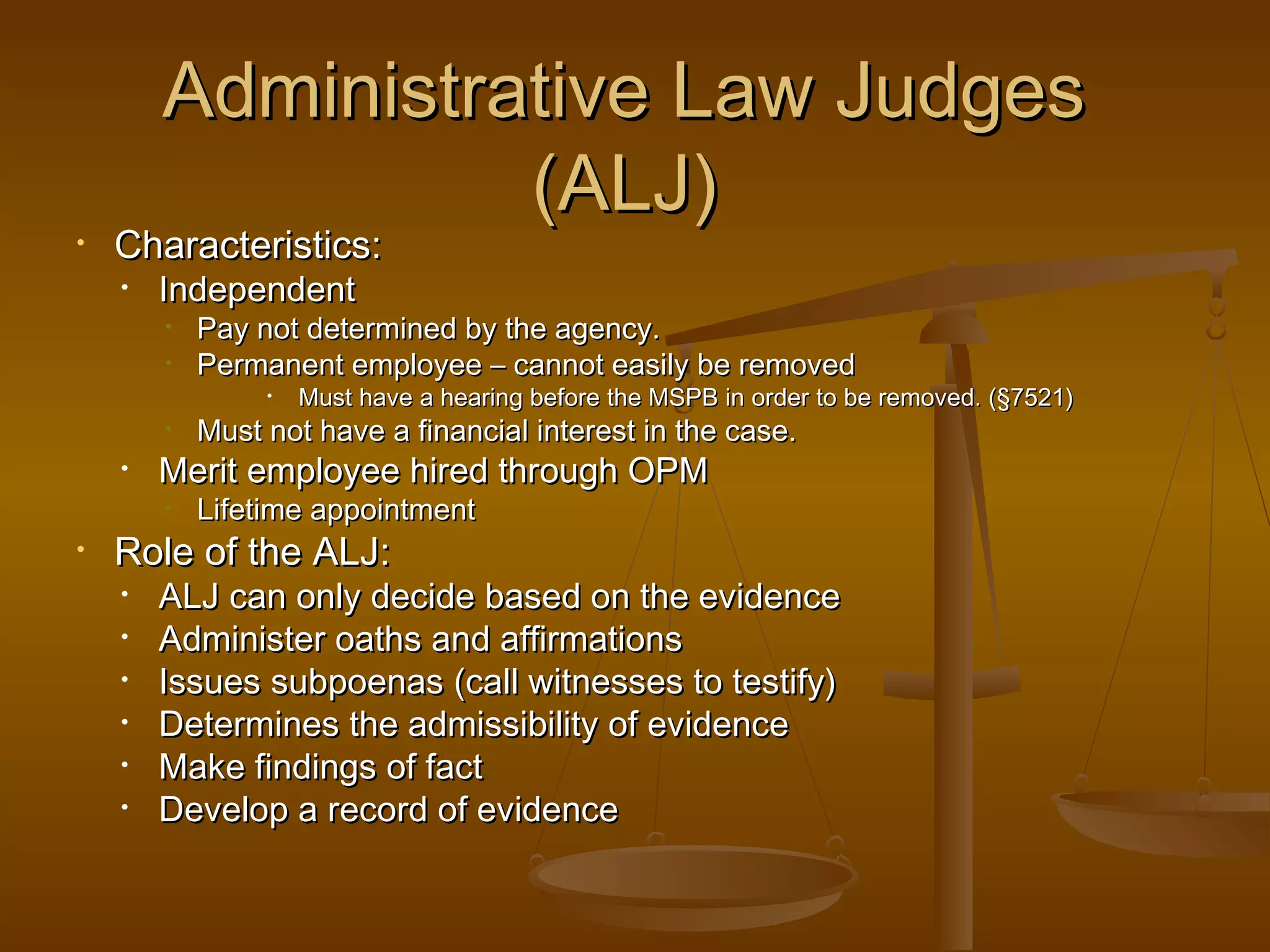 Elements of an administrative hearing | PPT