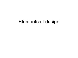 Elements and principles in graphics design | PPT