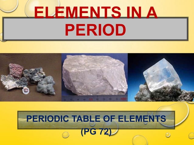 Elements in period 3 smkbbst | PPTX | Chemistry | Science