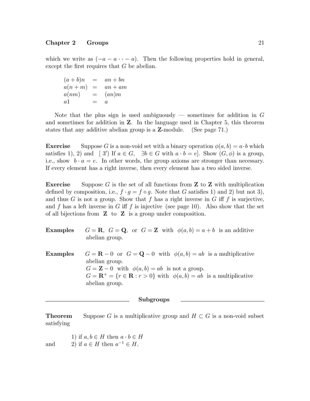 Elements of abstract and linear algebra connell tasks | PDF