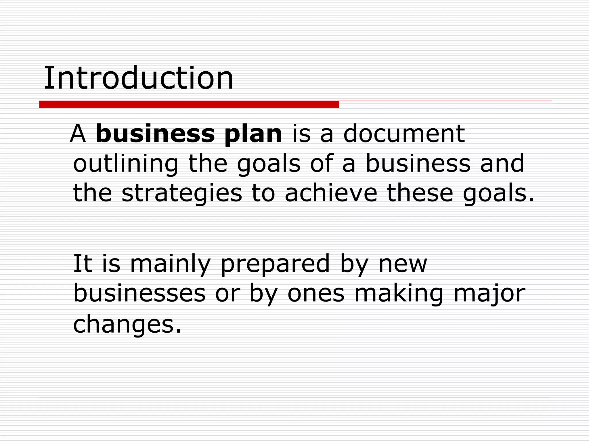 Elements of a Business Plan | PPT