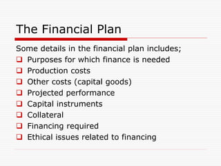 Elements of a Business Plan | PPT