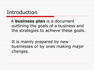 Elements of a Business Plan | PPT