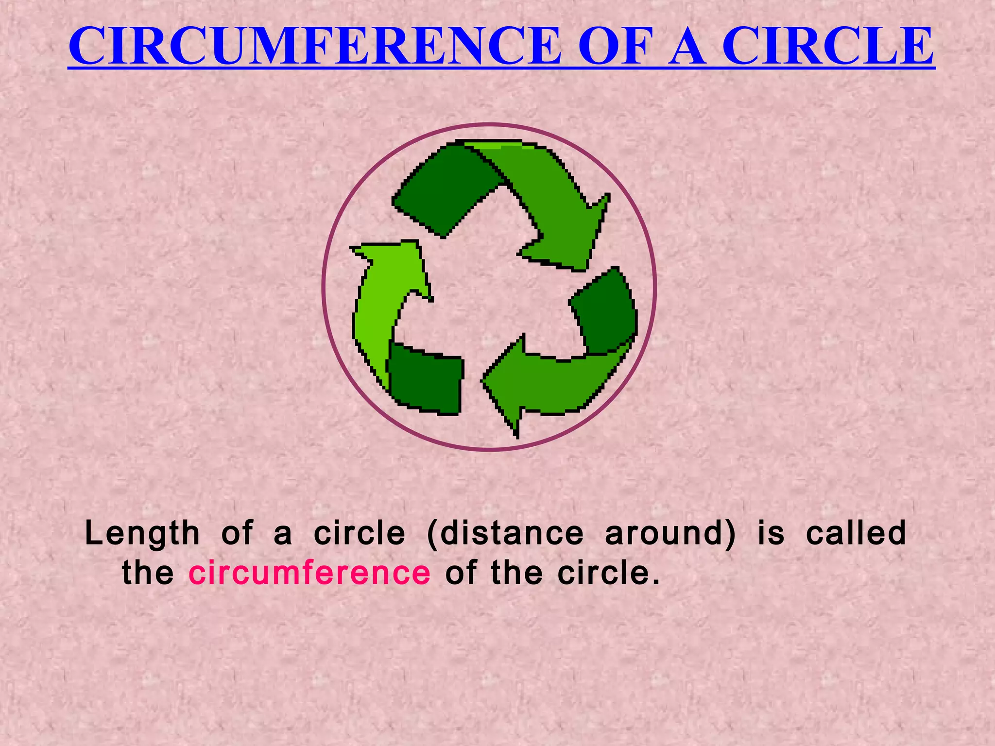 CLASS V MATHS ELEMENTS OF A CIRCLE | PPT