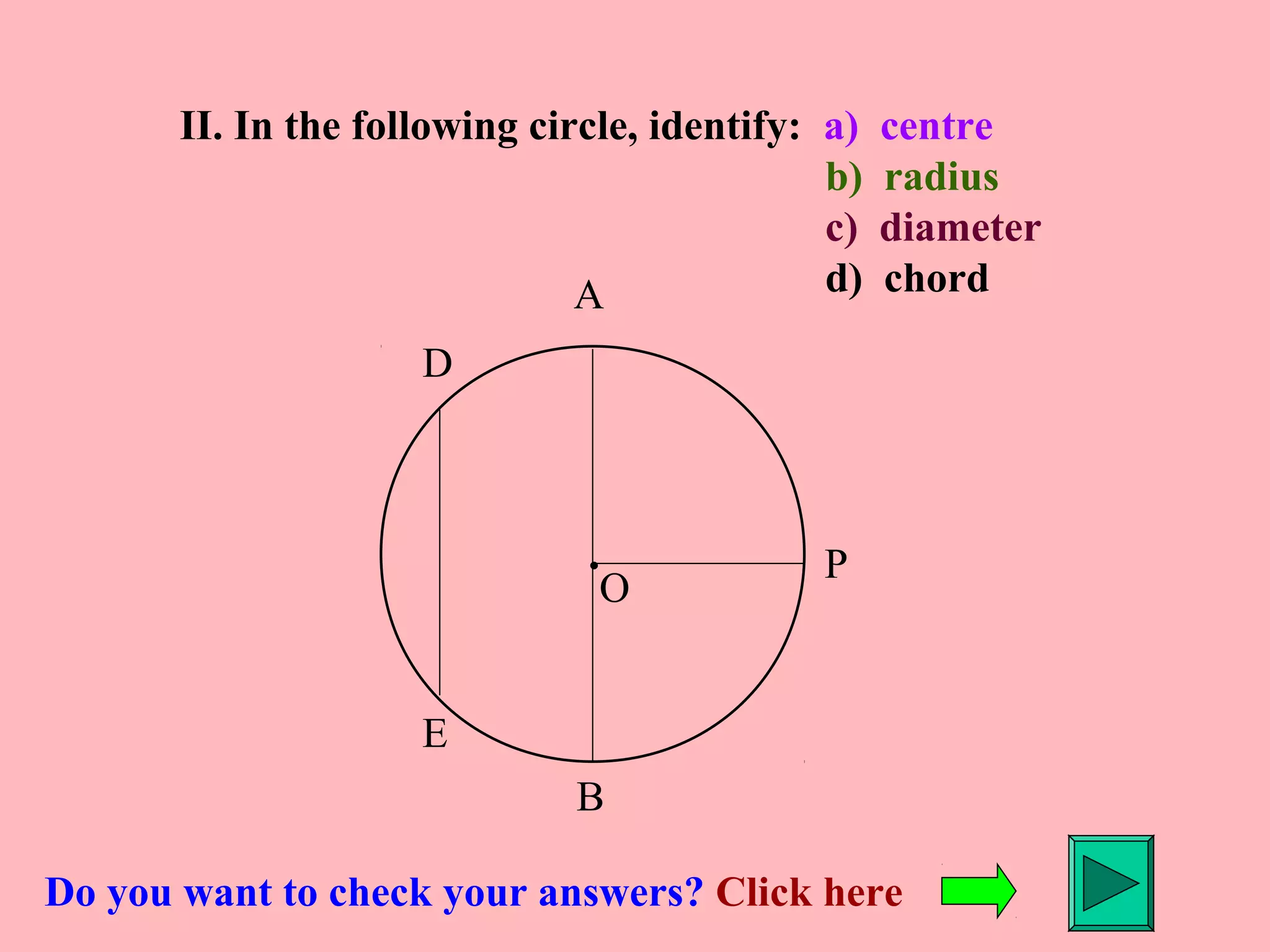 CLASS V MATHS ELEMENTS OF A CIRCLE | PPT