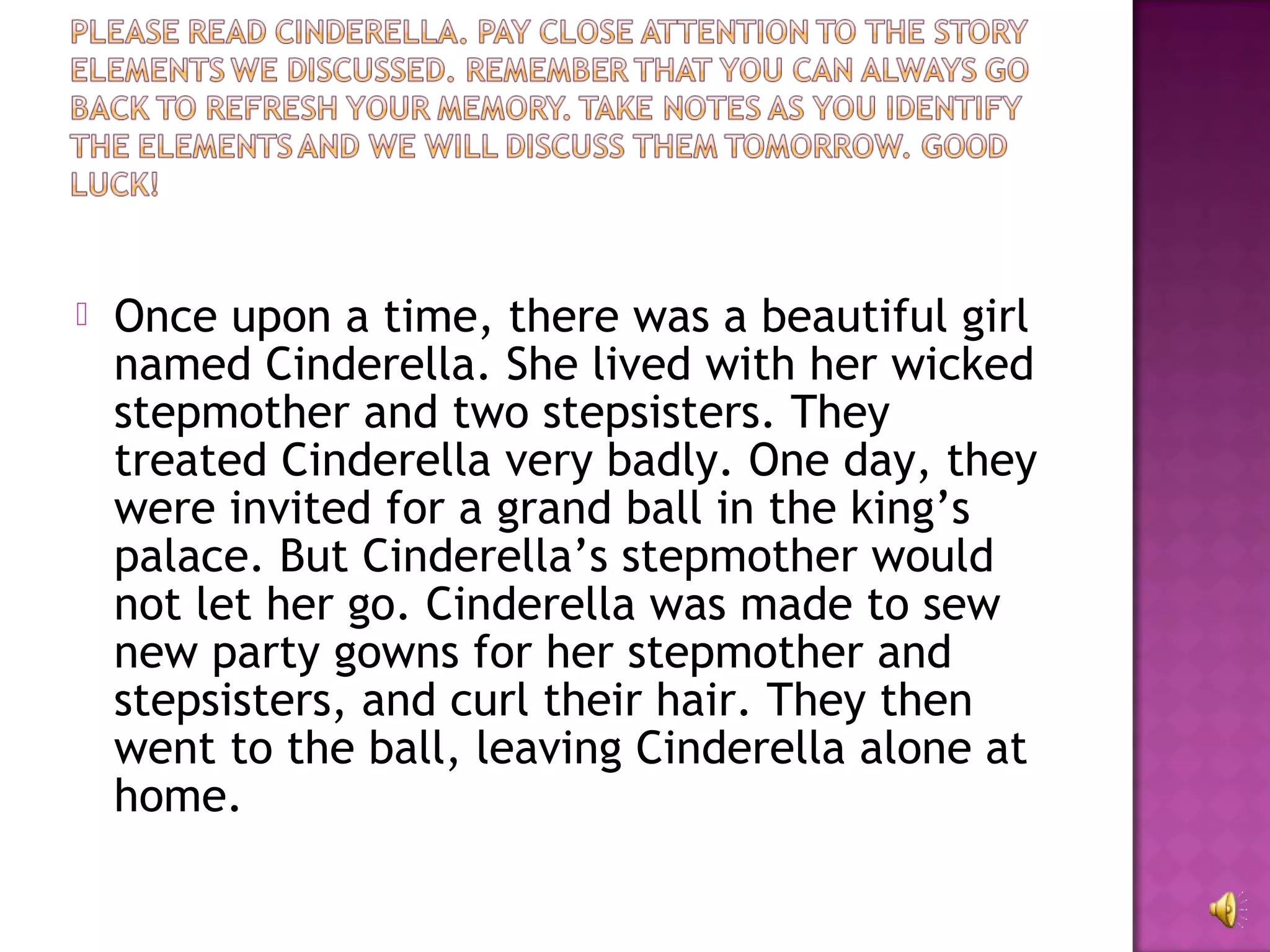 Elements of a fairytale | PPT