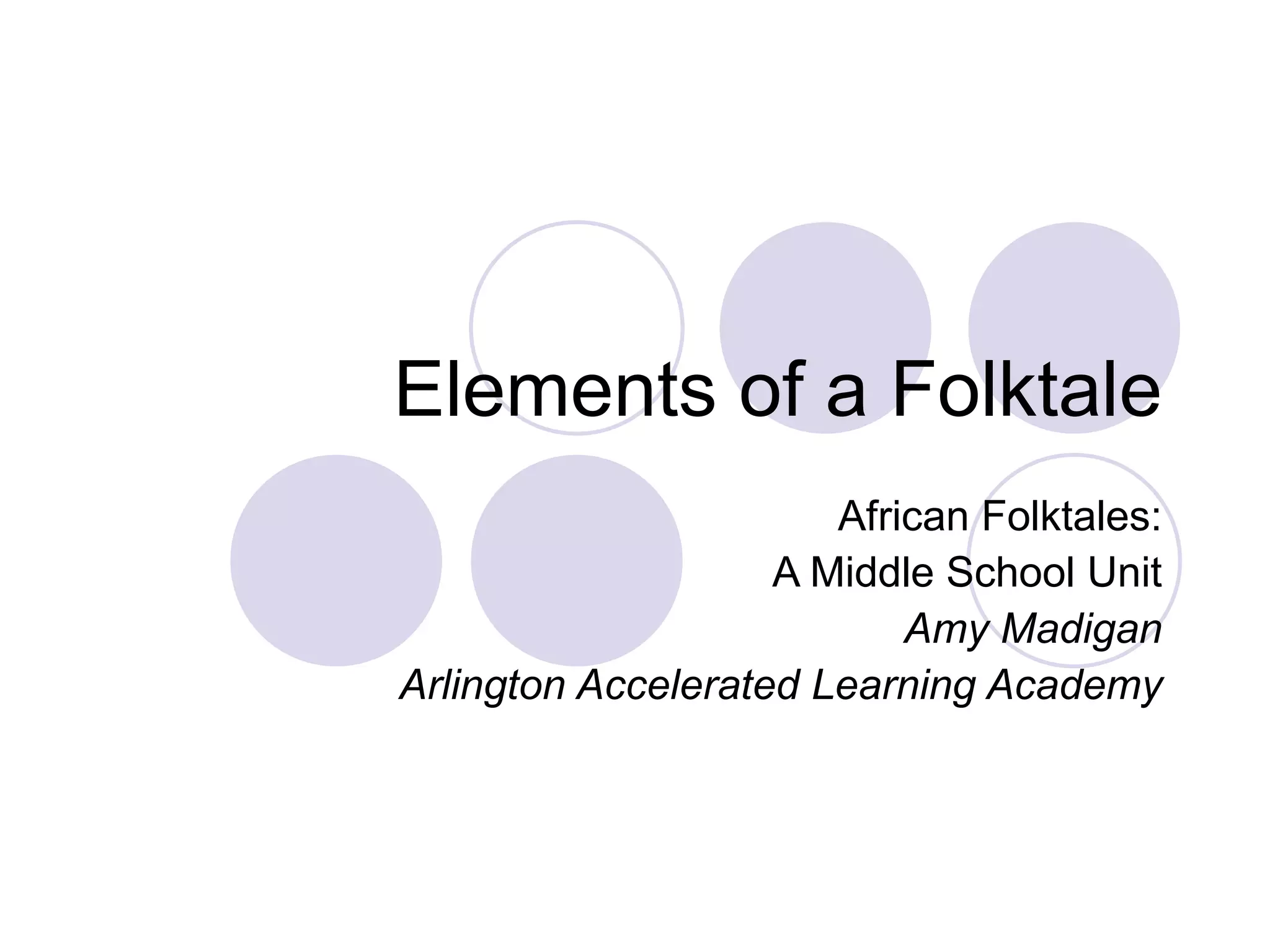 Elements Of A Folktale | PPT