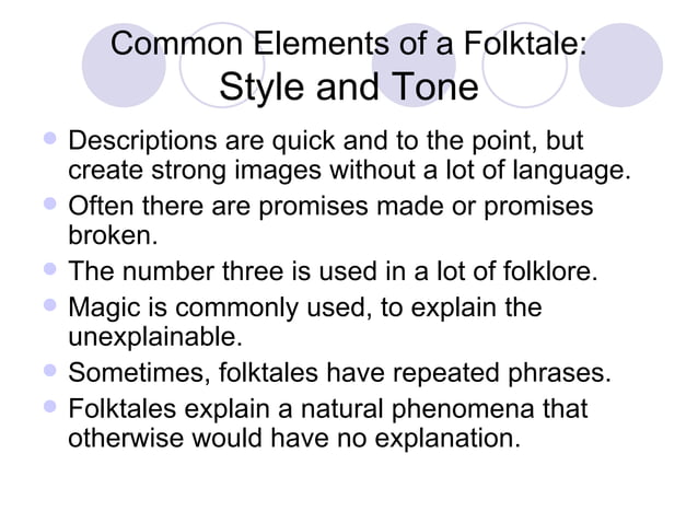 Elements Of A Folktale | PPT