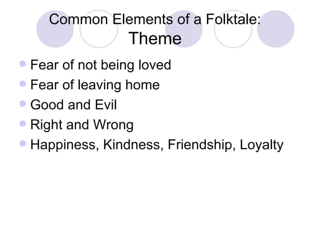 Elements Of A Folktale | PPT