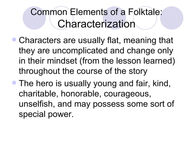 Elements Of A Folktale | PPT