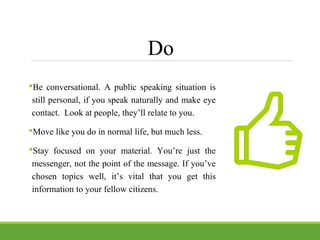 Elements of a Good Speech | PPT