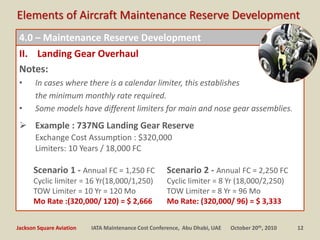 Elements Of Aircraft Maintenance Reserve Development Iata Mcc | PPTX