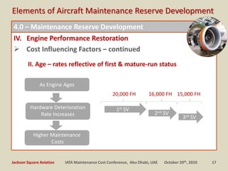 Elements Of Aircraft Maintenance Reserve Development Iata Mcc | PPTX
