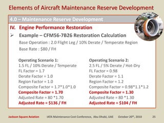 Elements Of Aircraft Maintenance Reserve Development Iata Mcc | PPTX