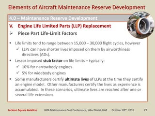 Elements Of Aircraft Maintenance Reserve Development Iata Mcc | PPTX