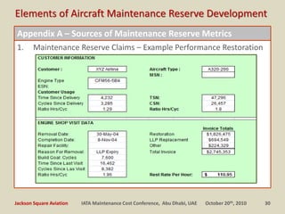Elements Of Aircraft Maintenance Reserve Development Iata Mcc | PPTX