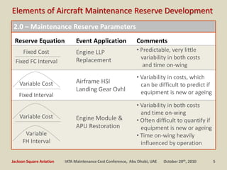 Elements Of Aircraft Maintenance Reserve Development Iata Mcc | PPTX