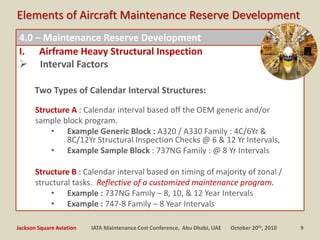 Elements Of Aircraft Maintenance Reserve Development Iata Mcc | PPTX