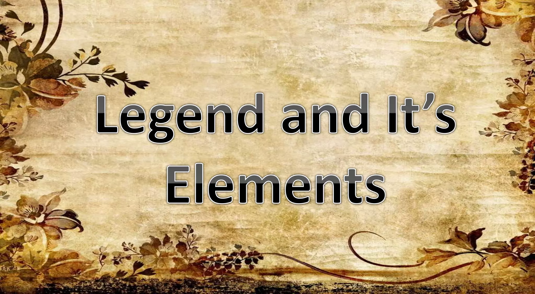 Elements of a legend | PPTX