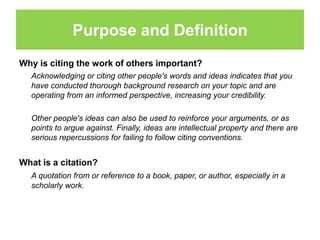 Elements of an article citation | PPTX