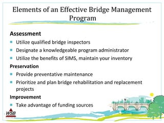 Elements Of An Effective Bridge Management Plan | PPT