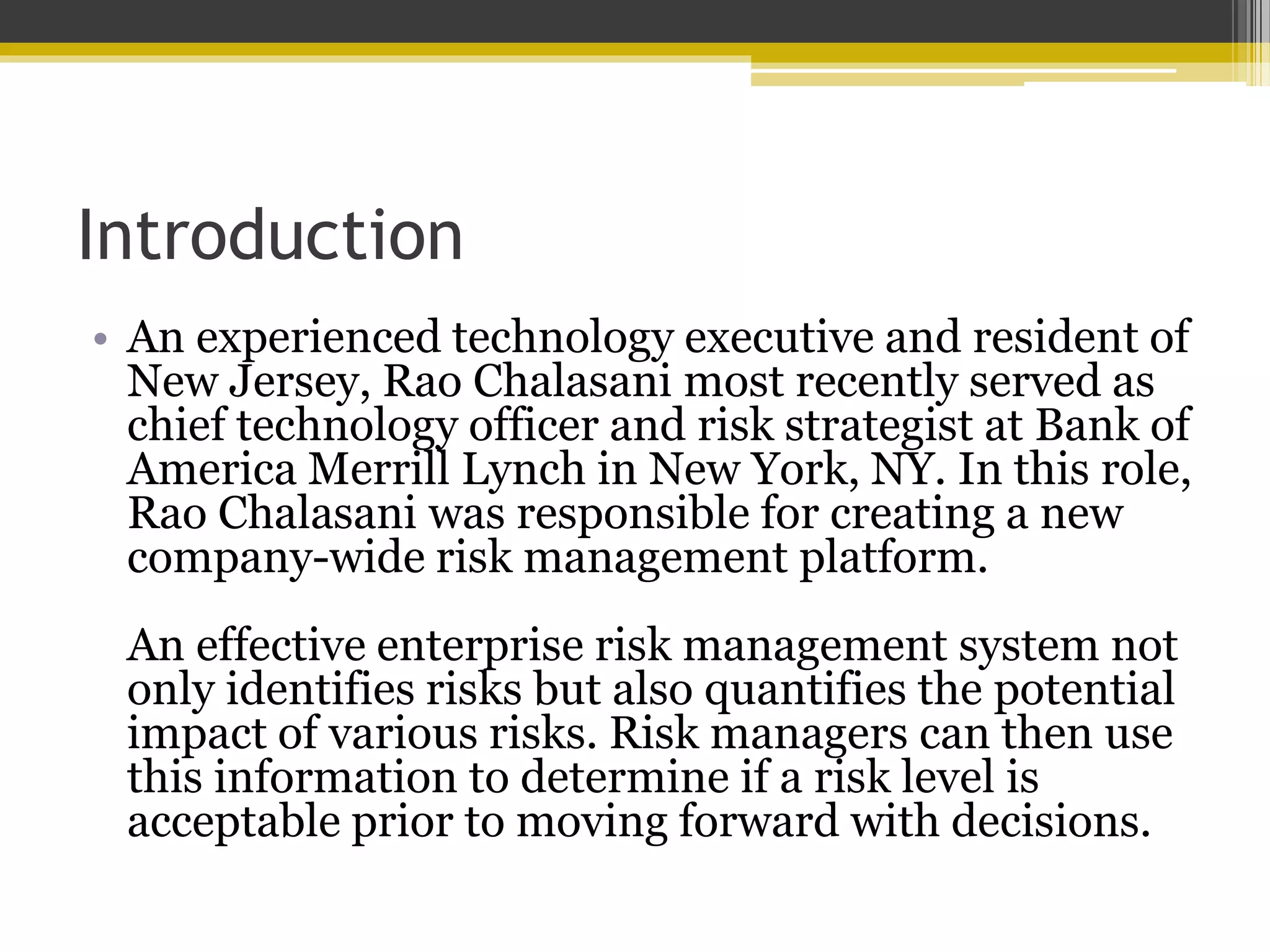 Elements of an Effective Enterprise Risk Management System | PPT