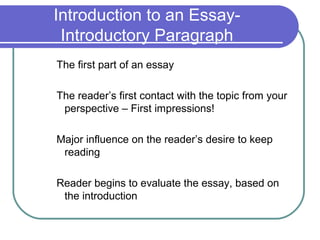 Elements of an effective essay | PPT