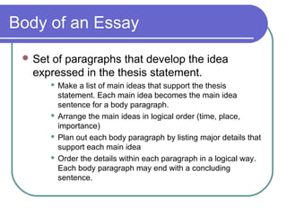 Elements of an effective essay | PPT