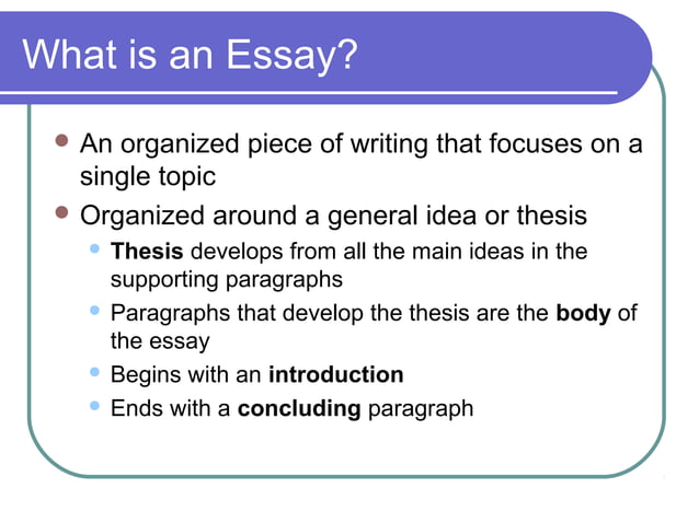 Elements of an effective essay | PPT