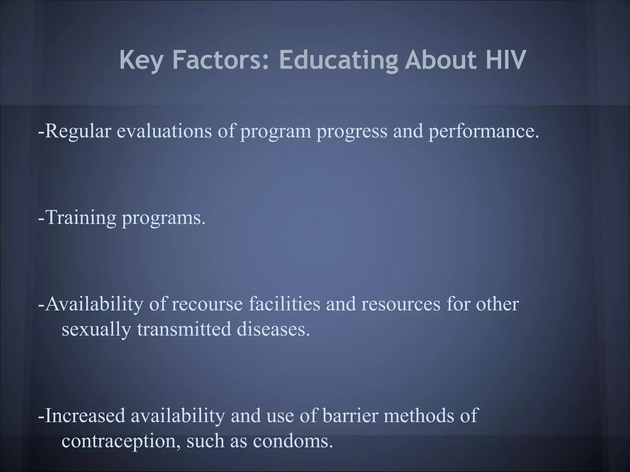 Elements of an effective hiv prevention program | PPT