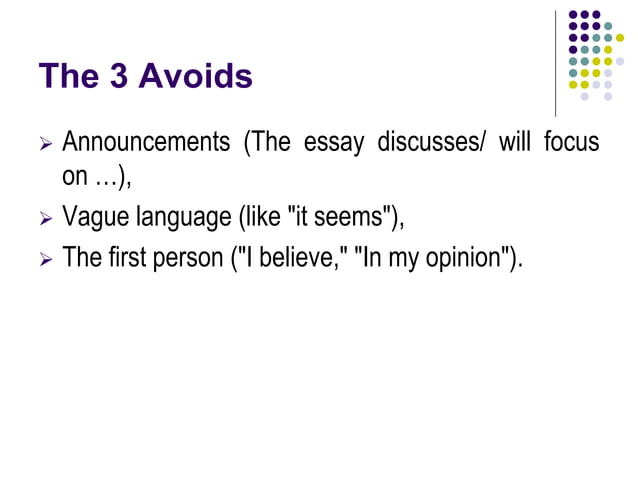 Elements of an essay | PPT