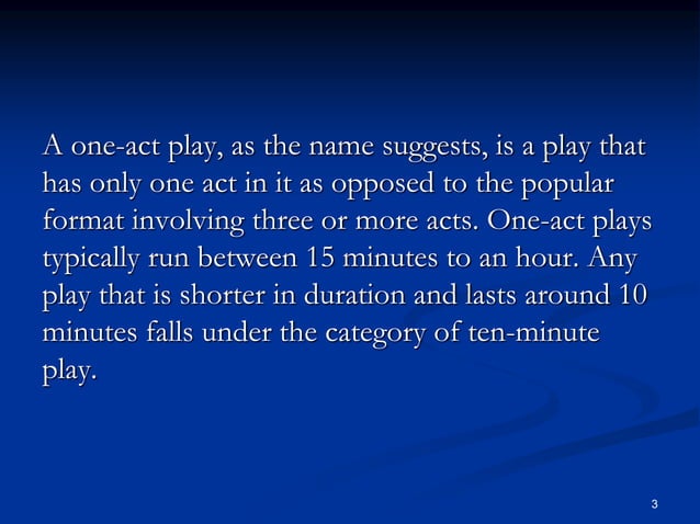 Elements of a one act play.ppt