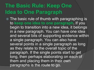 Elements of a Paragraph | PPTX