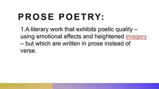 Elements of a Prose | PPTX