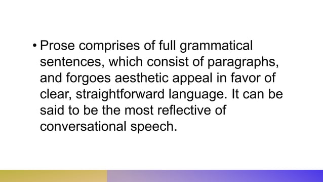 Elements of a Prose | PPTX