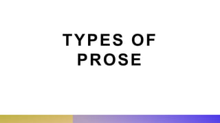 Elements of a Prose | PPTX
