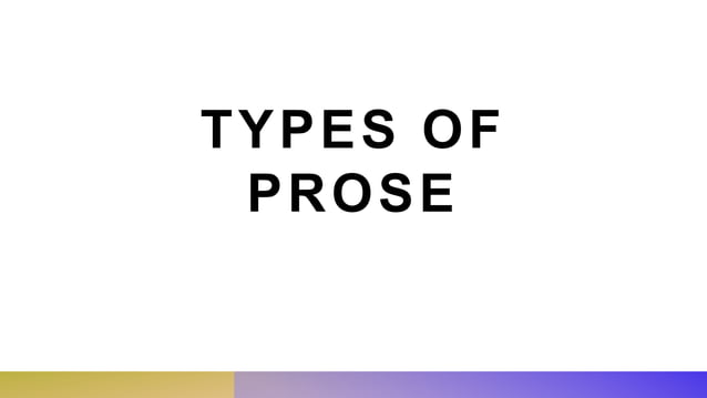 Elements of a Prose | PPTX