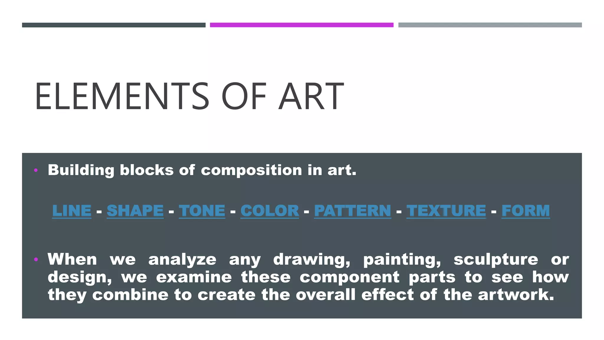 Elements of art | PPTX