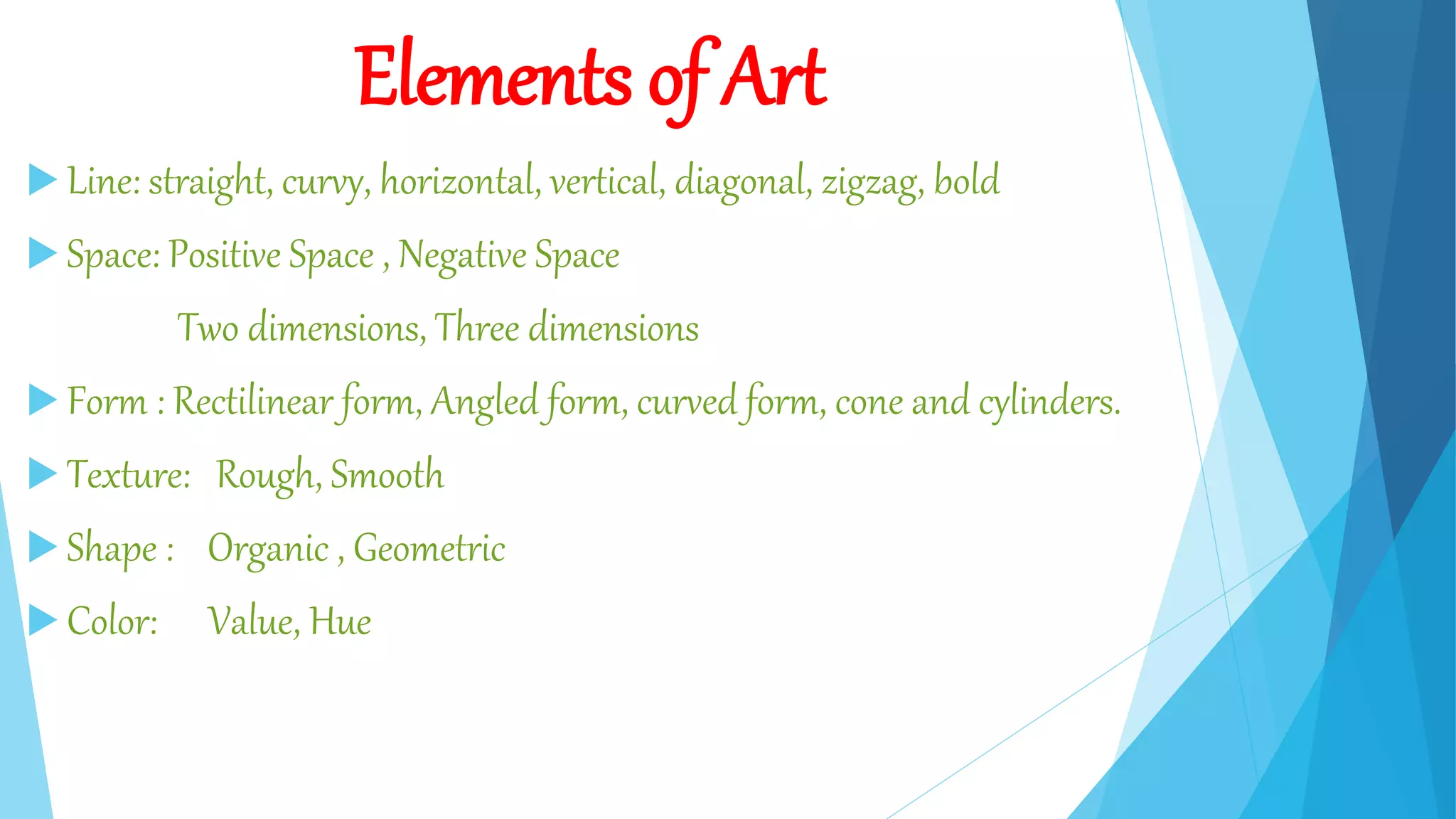 Elements of art | PPTX